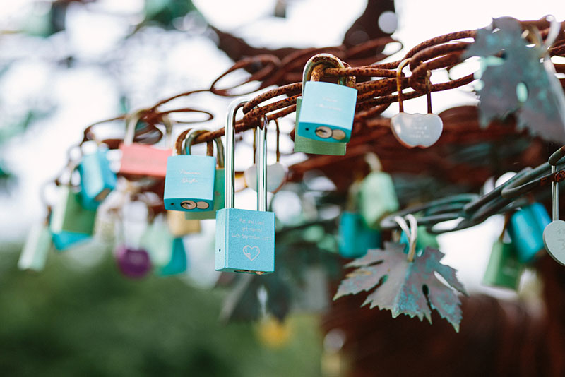 Beaulieu bonsai love lock tree - Creative Fabrications